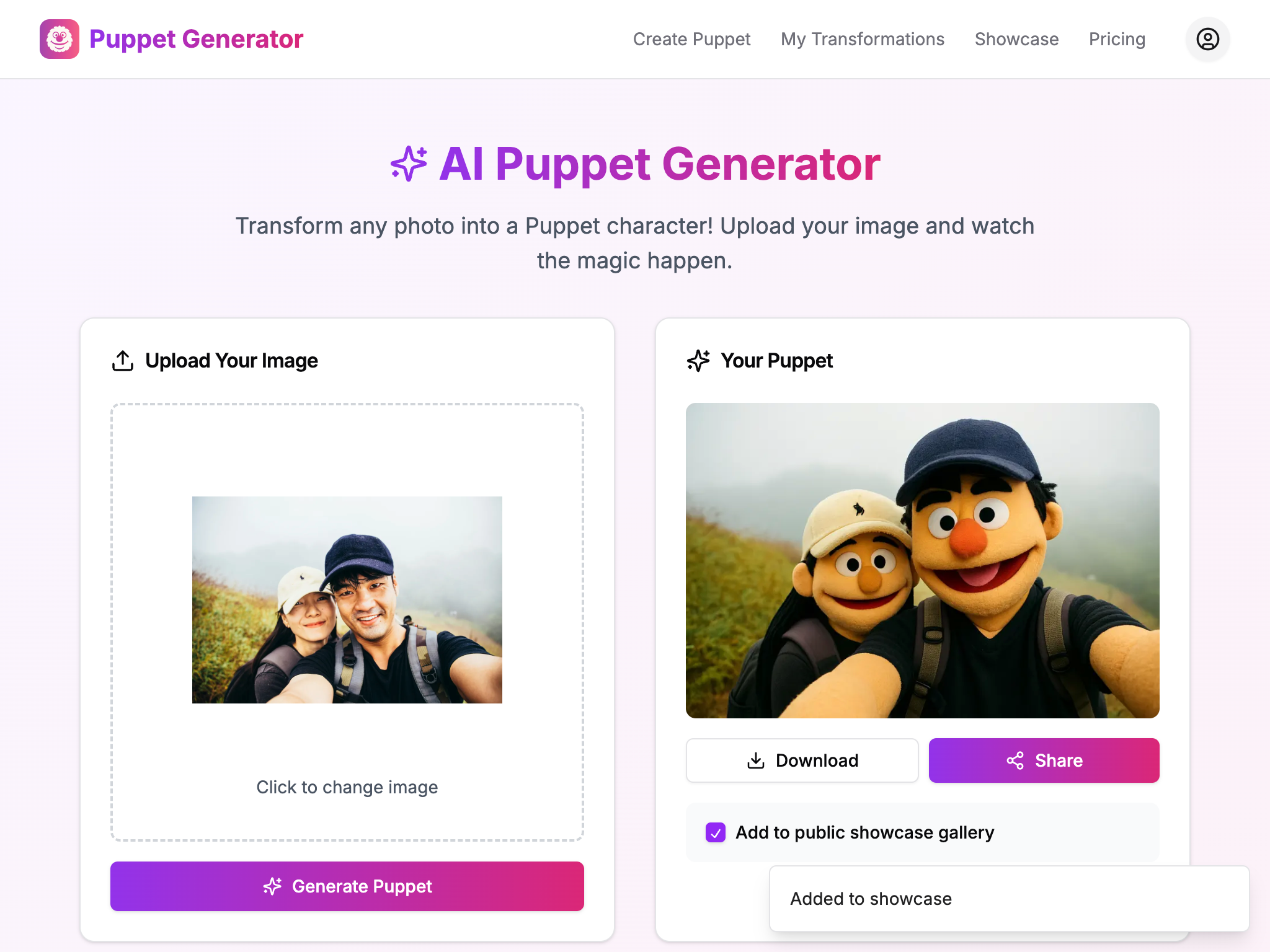 Create Your Puppet Character